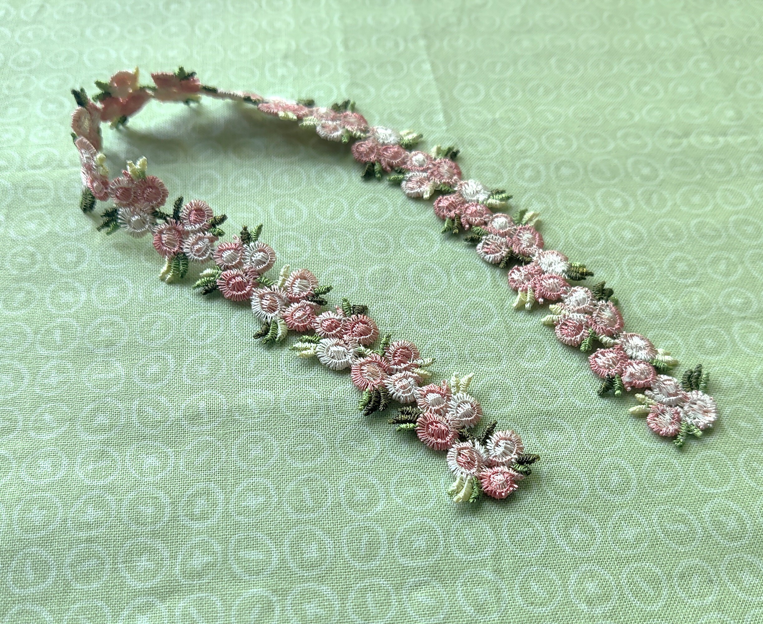 Floral Rose Lace Edge Trim Embroidered Ephemera Decorating Trim Sold in ...