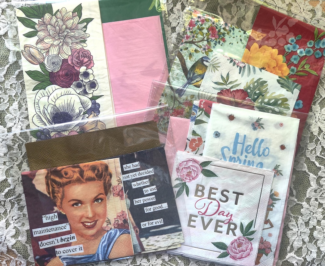 Decorative Variety Decoupage Napkin Bundles - Etsy