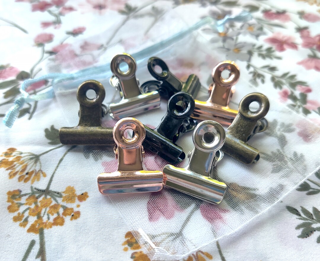 Multi-colored Bulldog Binder Clips Rose Gold, Bronze, Black and Silver ...