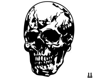 Skull Vector PNG & SVG Digital Design | Grunge Tattoo Art for ...