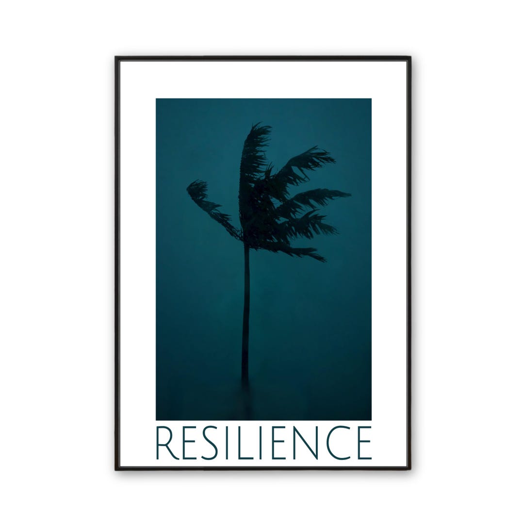 Resilience - Palm Tree in a Storm | Digital Download Wall Art - Etsy