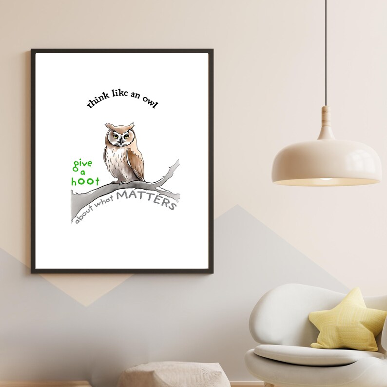 Give a Hoot Owl | Printable Animal Wall Art | Digital Download - Etsy