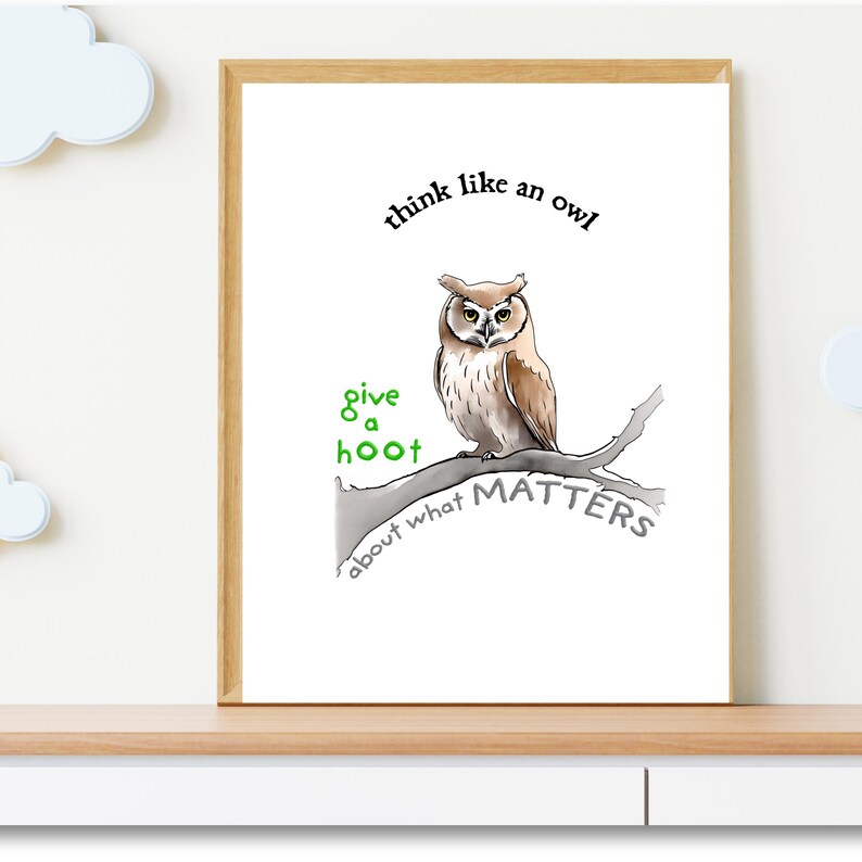 Give a Hoot Owl | Printable Animal Wall Art | Digital Download - Etsy
