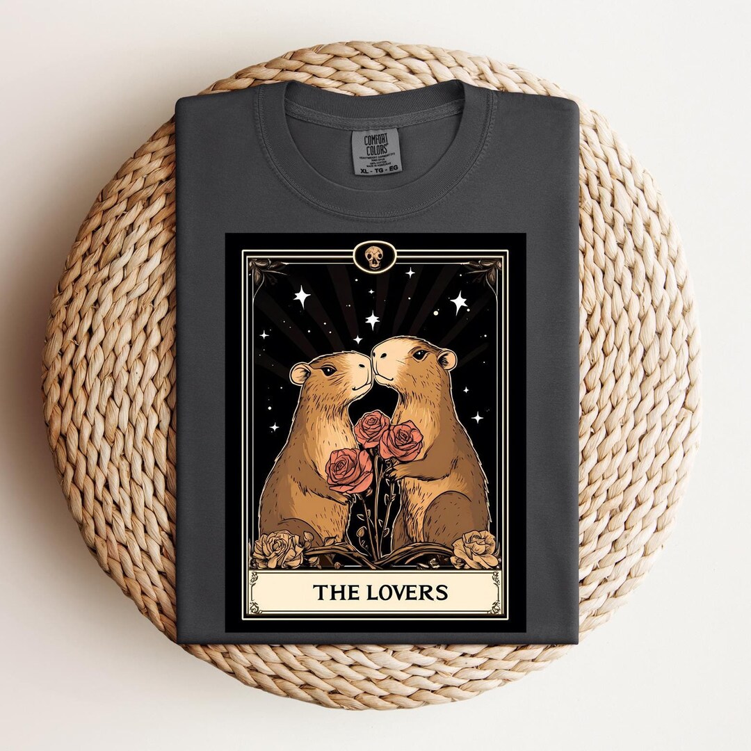Capybara Shirt, Tarot Card Shirt, Cute Matching Couples Shirt, Funny ...