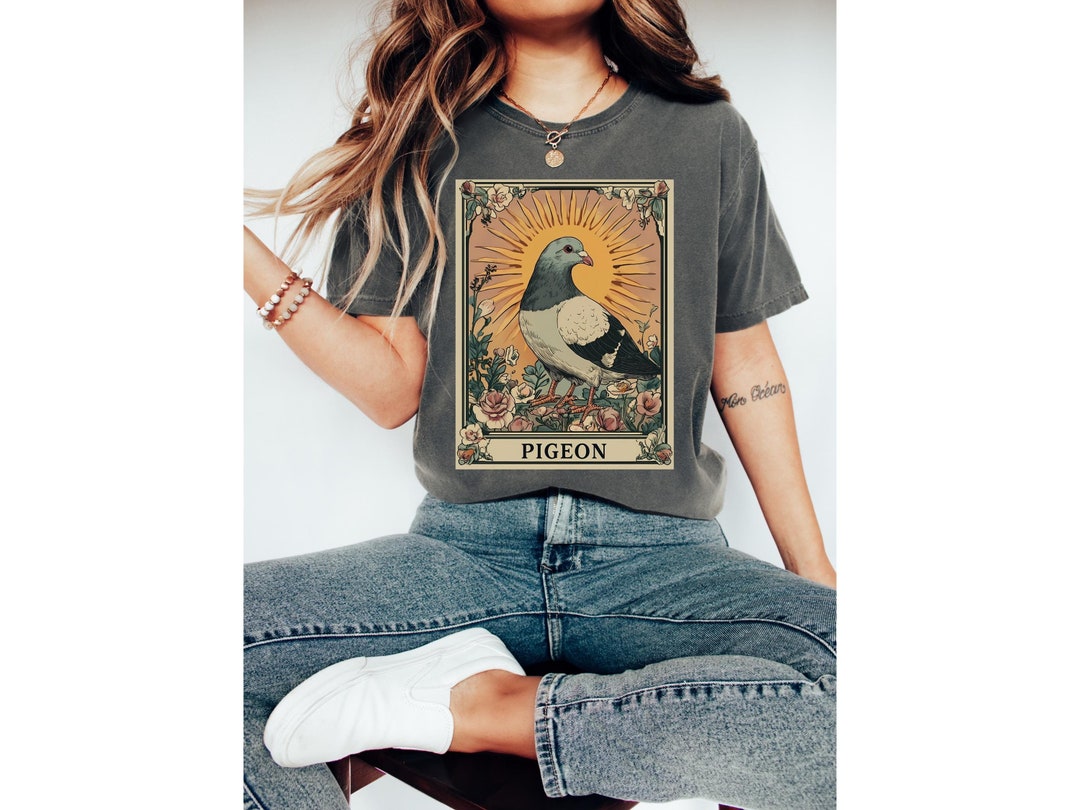 Pigeon Tarot Card Shirt, Vintage Pigeon Nature Shirt, Pigeon Clothing ...