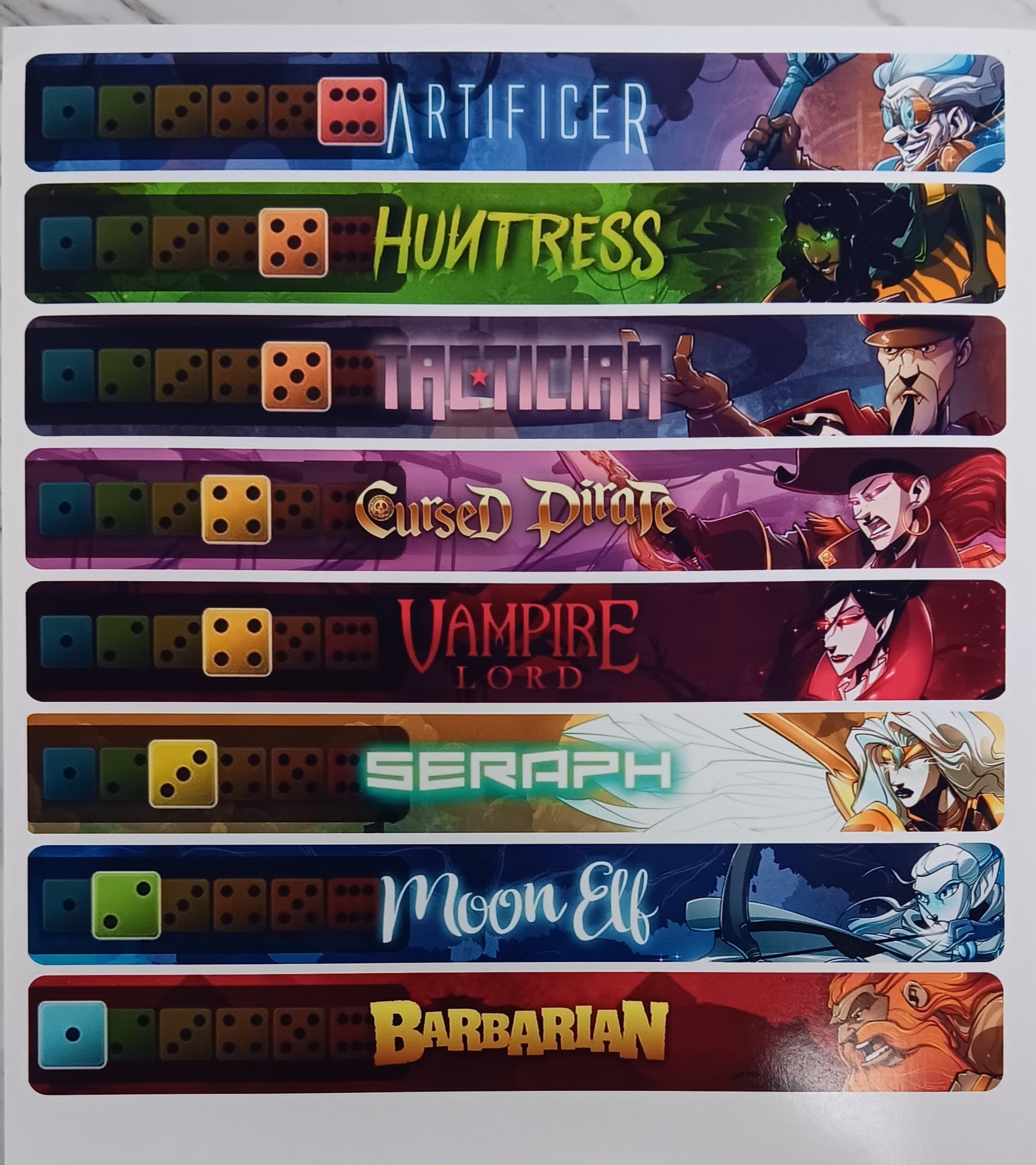 Dice Throne Tray Labels (seasons 1 and 2) - Etsy