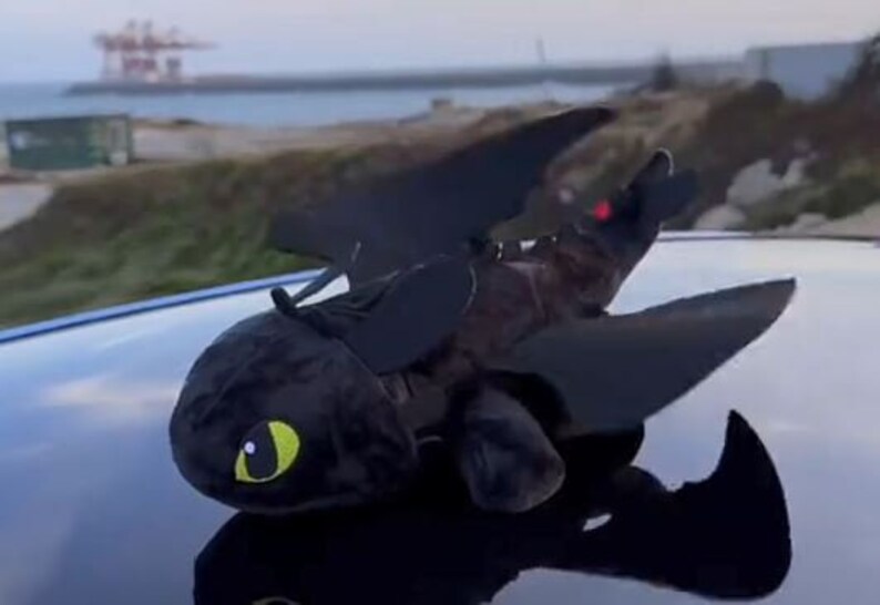 Toothless Dragon Plushie Car Accessories Motorcycle Helmet Decoration ...