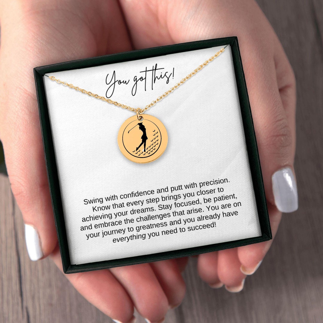 Classy Gold Golf Necklace - Elegant Jewelry for Golf, Mothers Day Gift ...
