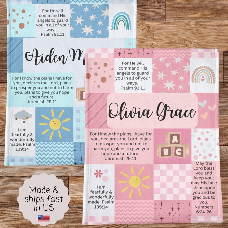 Baby Girl Christian Quilt - Etsy