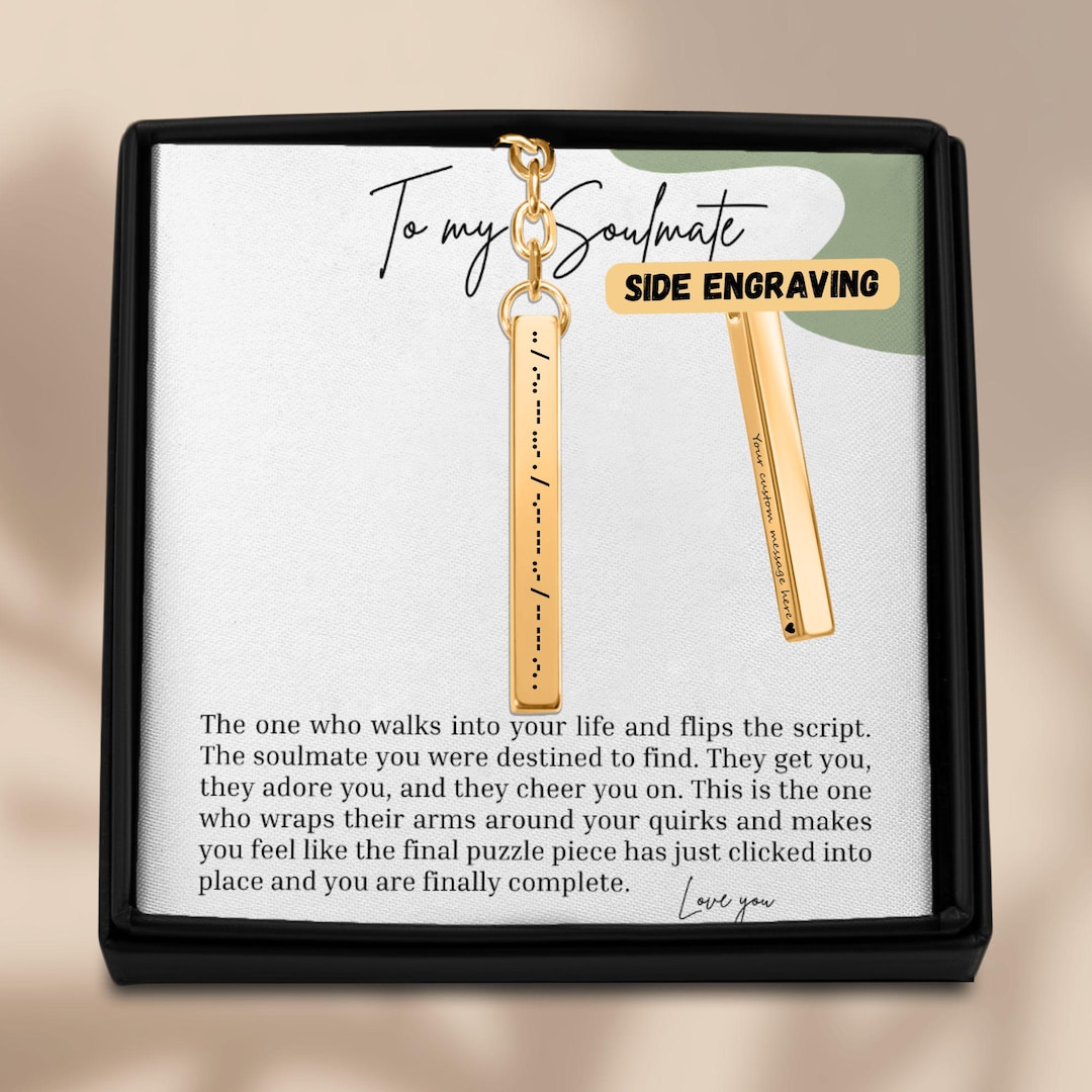 Soulmate Morse Code Keychain | Gift for Him or Her | Perfect for ...