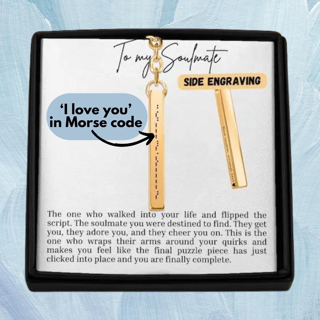 Custom I Love You Morse Code Keychain, Unique Romantic Gift for Him ...