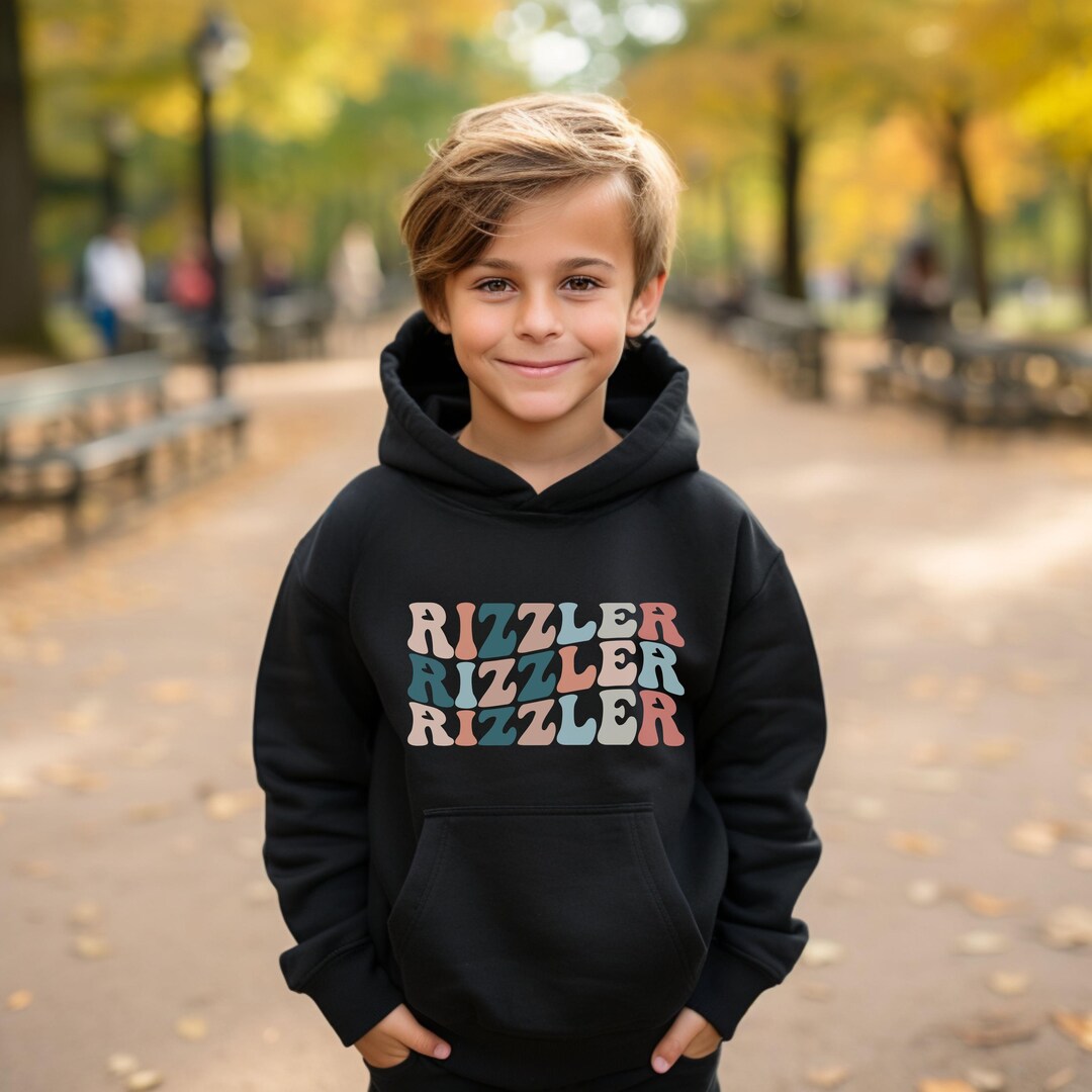 Fun Vintage Rizzler Hoodie, Kids Teens Tweens Sweatshirt, Tween Hoodie ...