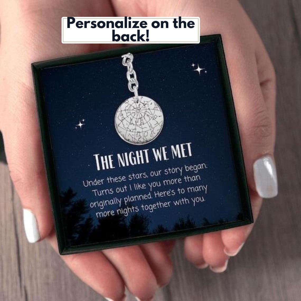 The Night We Met: Custom Star Map Keychain for Boyfriend, Personalized ...