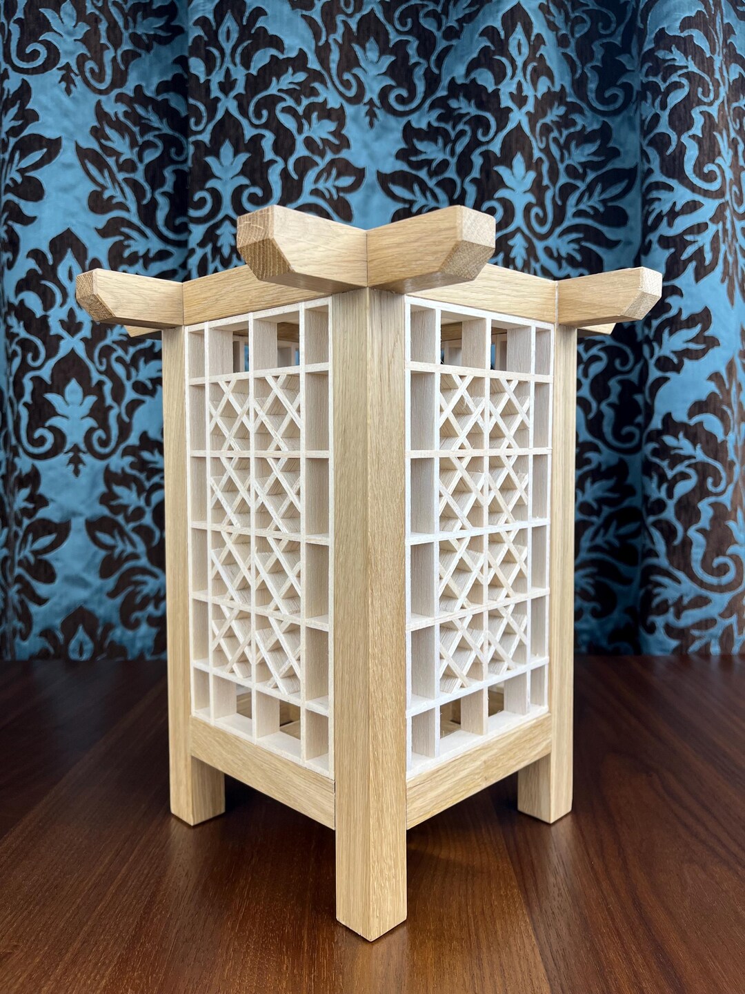 Japanese Style Shoji Lamp/lantern With Kumiko Panels (pattern 3) - Etsy