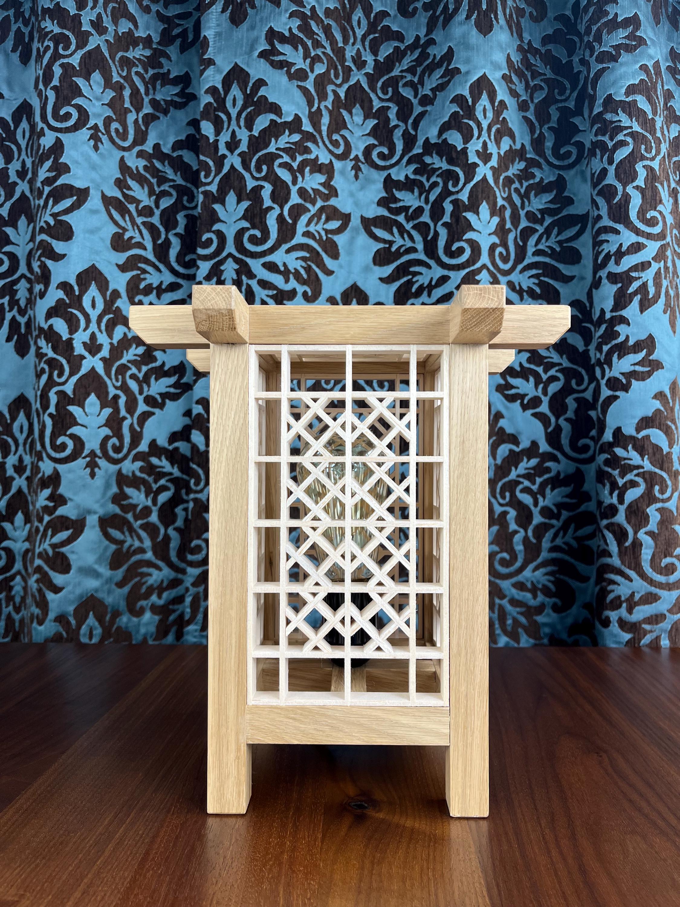 Japanese Style Shoji Lamp/lantern With Kumiko Panels (pattern 3) - Etsy