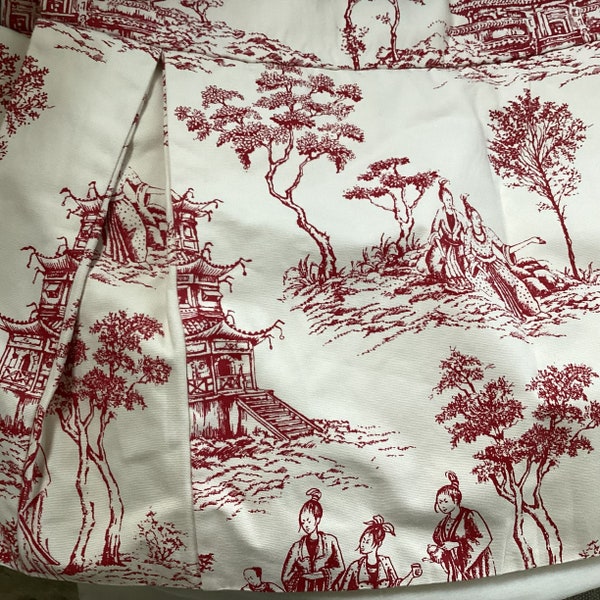 Red Toile Valance - Etsy