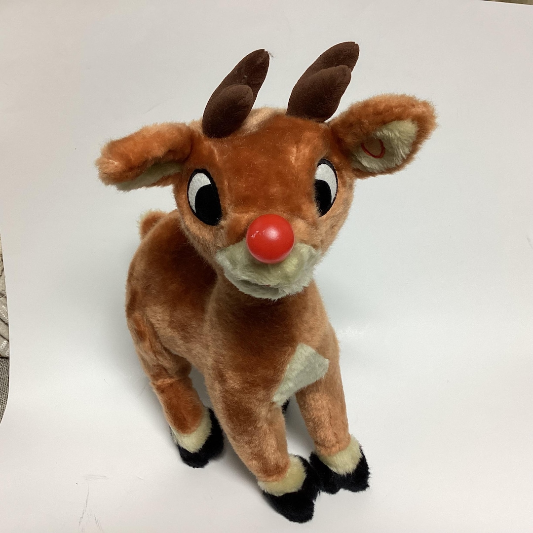 Vintage 1992 Rudolph the Red Nose Reindeer Animatronic Plush Gemmy 15 ...