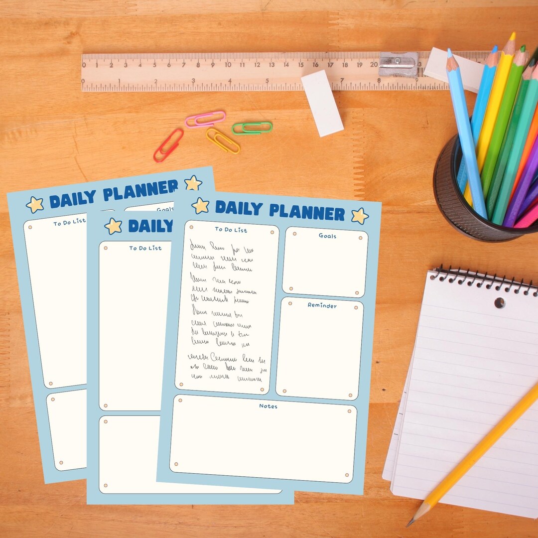 Star-themed Daily Planner | Cute Digital To-do List & Goal Tracker ...