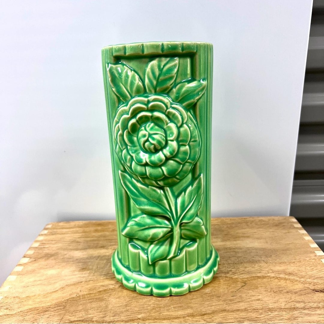 Vintage Cameron Clay Stoneware Floral Vase - Etsy
