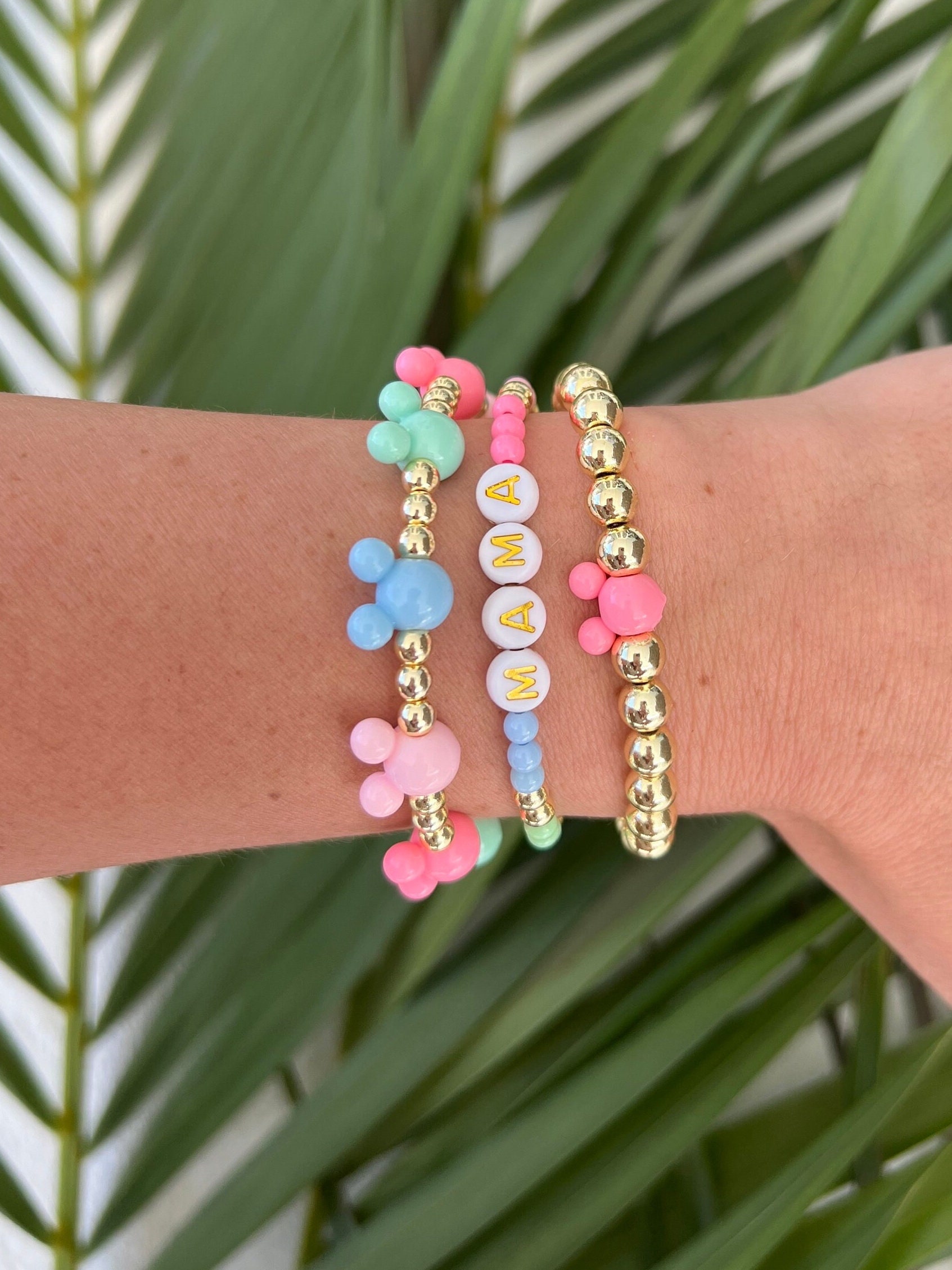 Mickey Bracelet Stack, Stack of 3, Mouse Bracelets, Mickey Bracelets ...