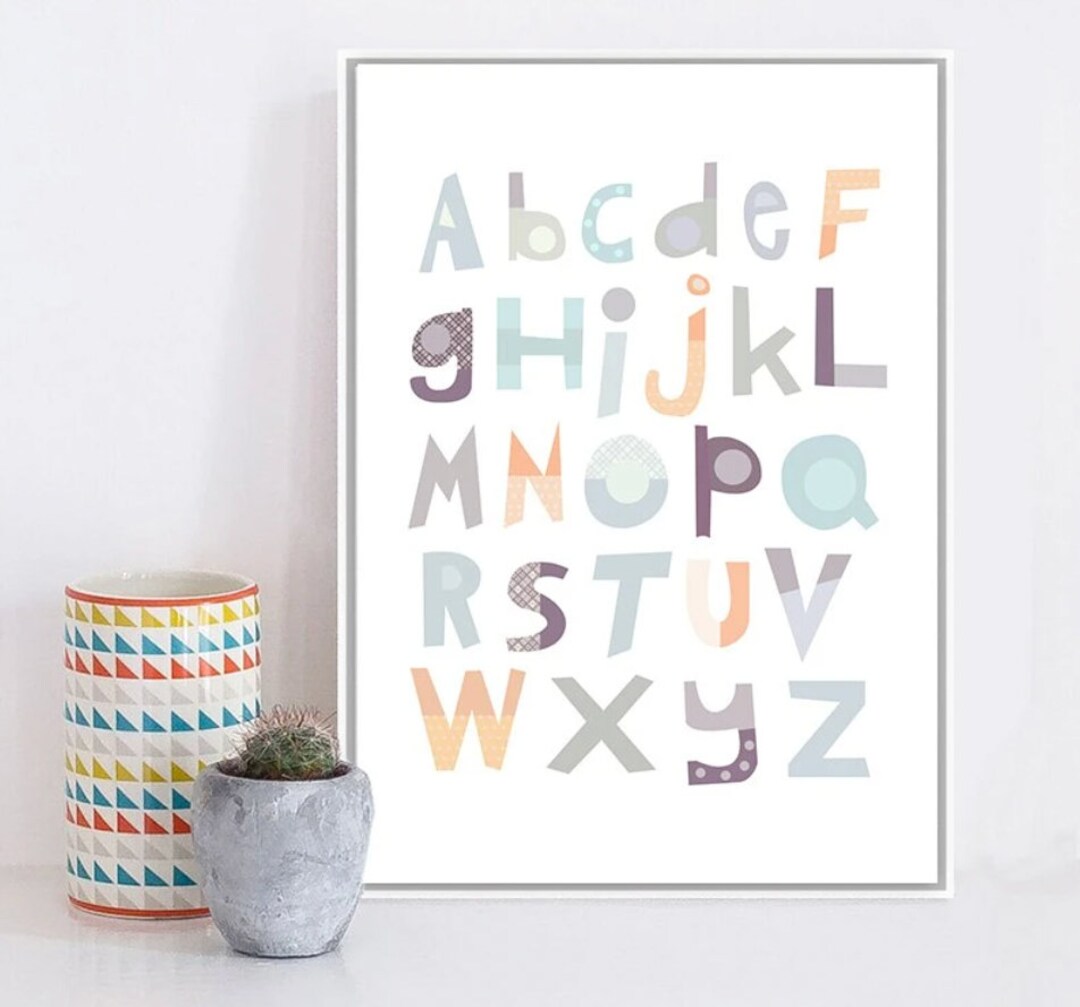 ABC Adventures: Alphabet Baby Nursery Wall Art Canvas Painting - Etsy