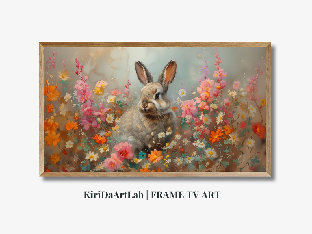 Frame TV Art Easter Painting, Easter Bunny, Digital Art for Frame ...