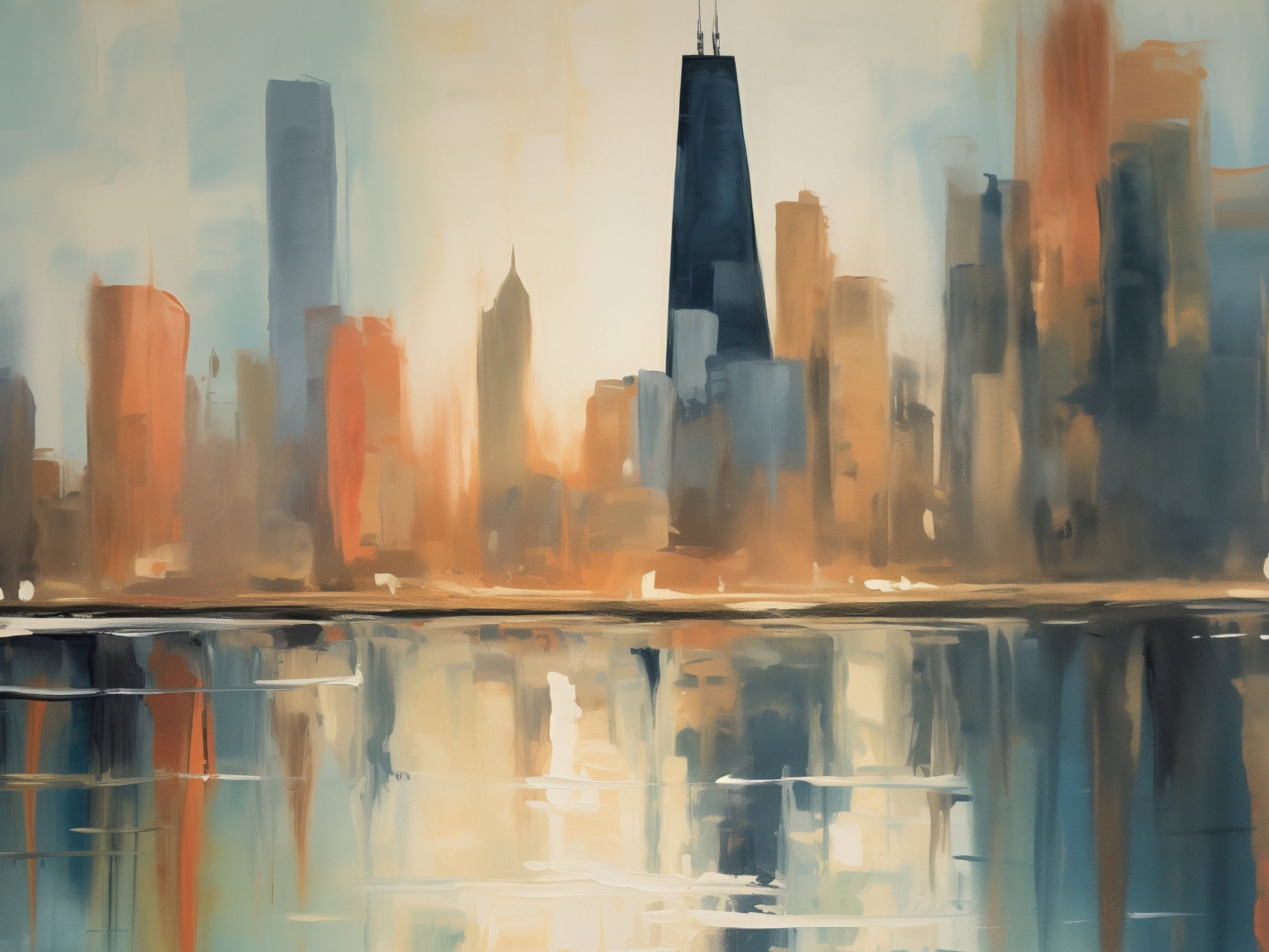 Samsung Frame TV Art, Chicago Skyline, Samsung Art TV, Digital Download ...