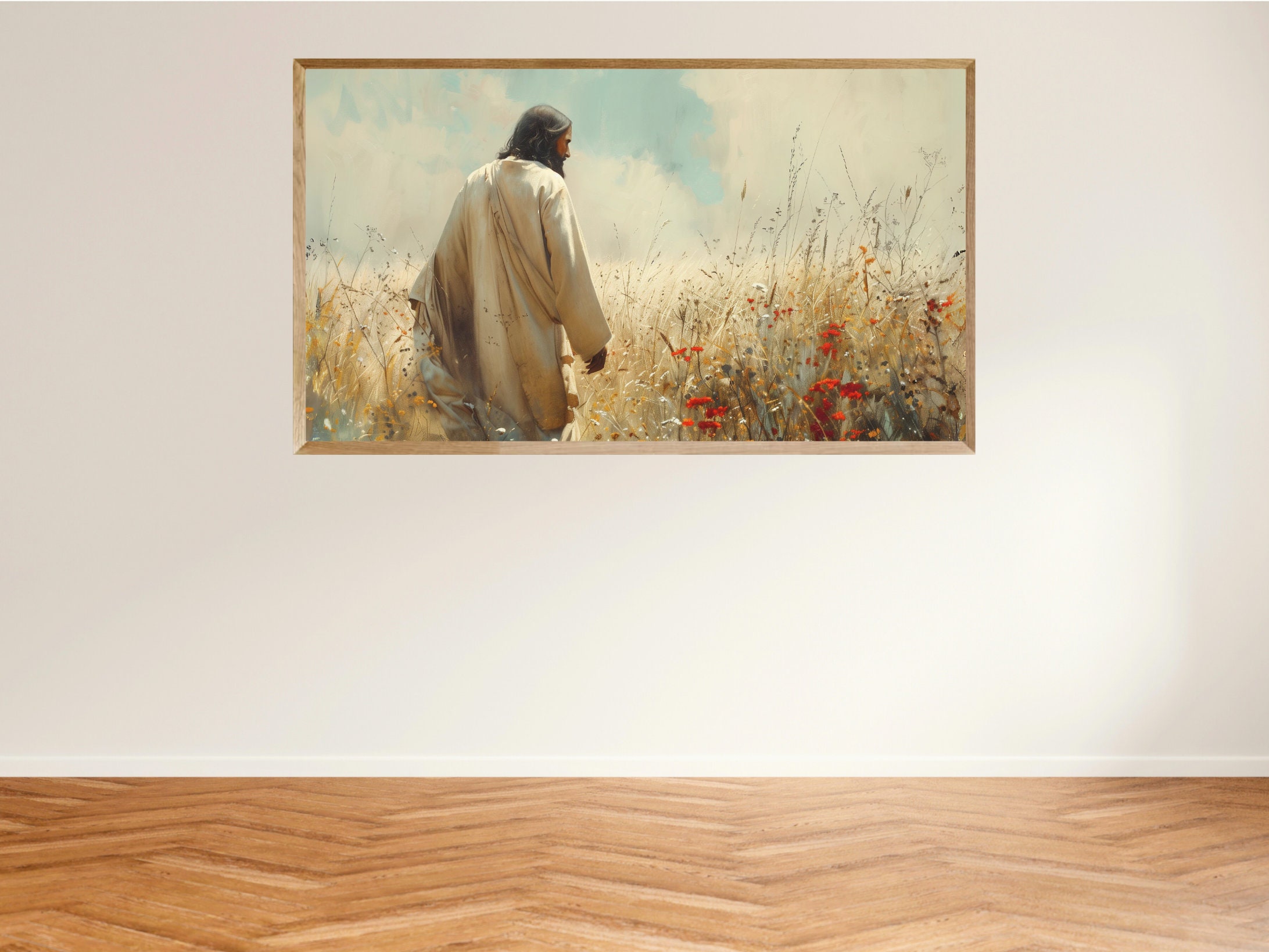Samsung Frame TV Art, Amber Fields, Jesus, Religious Art, Jesus Christ ...