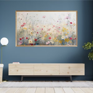 Samsung Frame TV Art, Frame TV Art Easter, Spring Wildflower Field ...