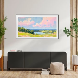 Samsung Frame Spring, Spring Frame Tv Art, Colorful Landscape Painting ...