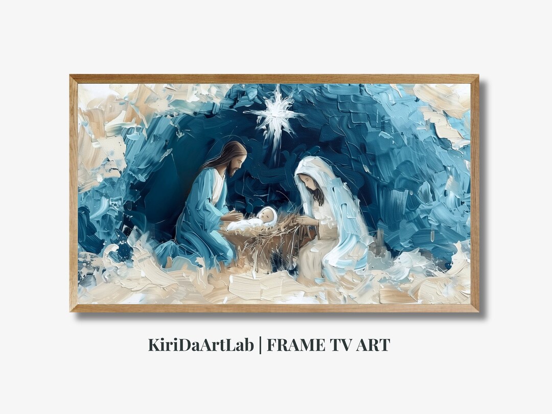 Samsung Frame TV Art Christmas, Baby Jesus, the Nativity, Fresco ...