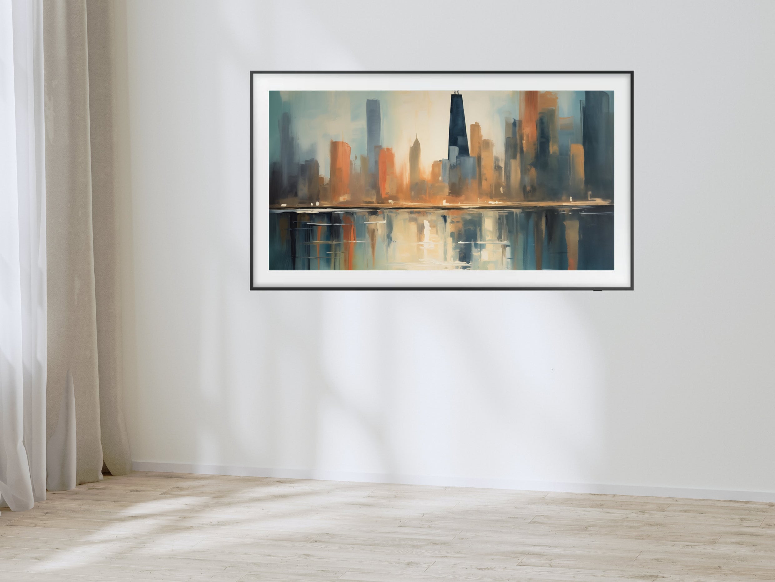 Samsung Frame TV Art, Chicago Skyline, Samsung Art TV, Digital Download ...