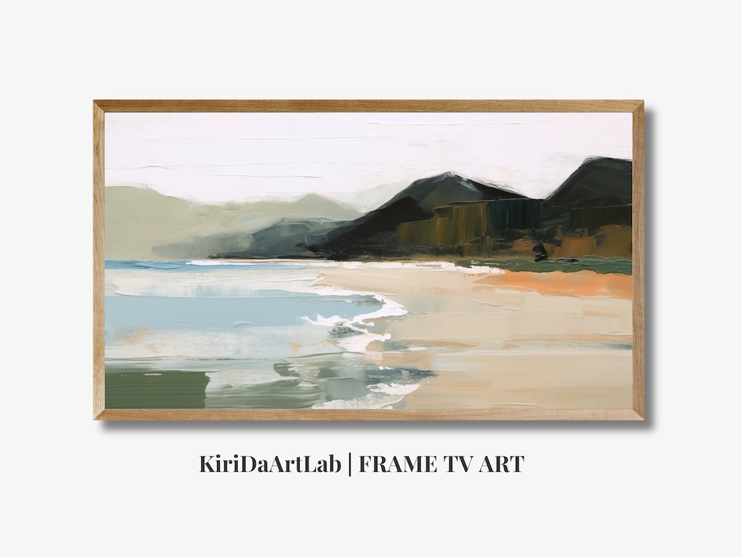 Samsung Frame Art Spring, Abstract Landscape Frame TV Art, Modern ...