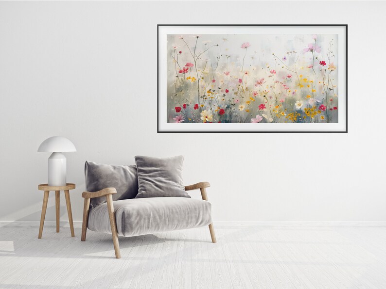 Samsung Frame TV Art, Frame TV Art Easter, Spring Wildflower Field ...