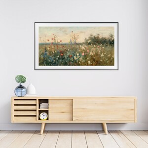 Samsung Frame TV Art Spring, Vintage Wildflower Field, Flower Meadow ...