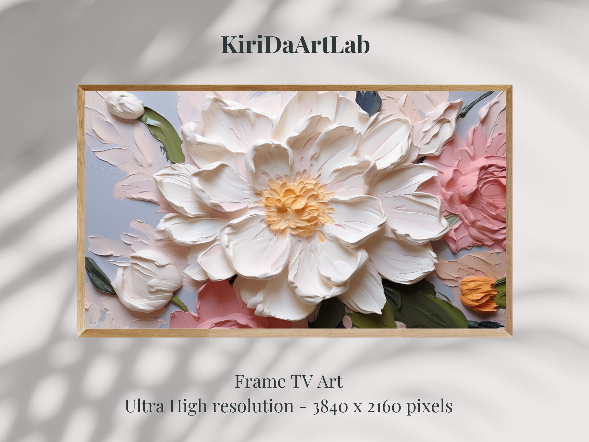 Samsung Frame Tv Art, Abstract Flower Painting, Floral Painting Digital ...