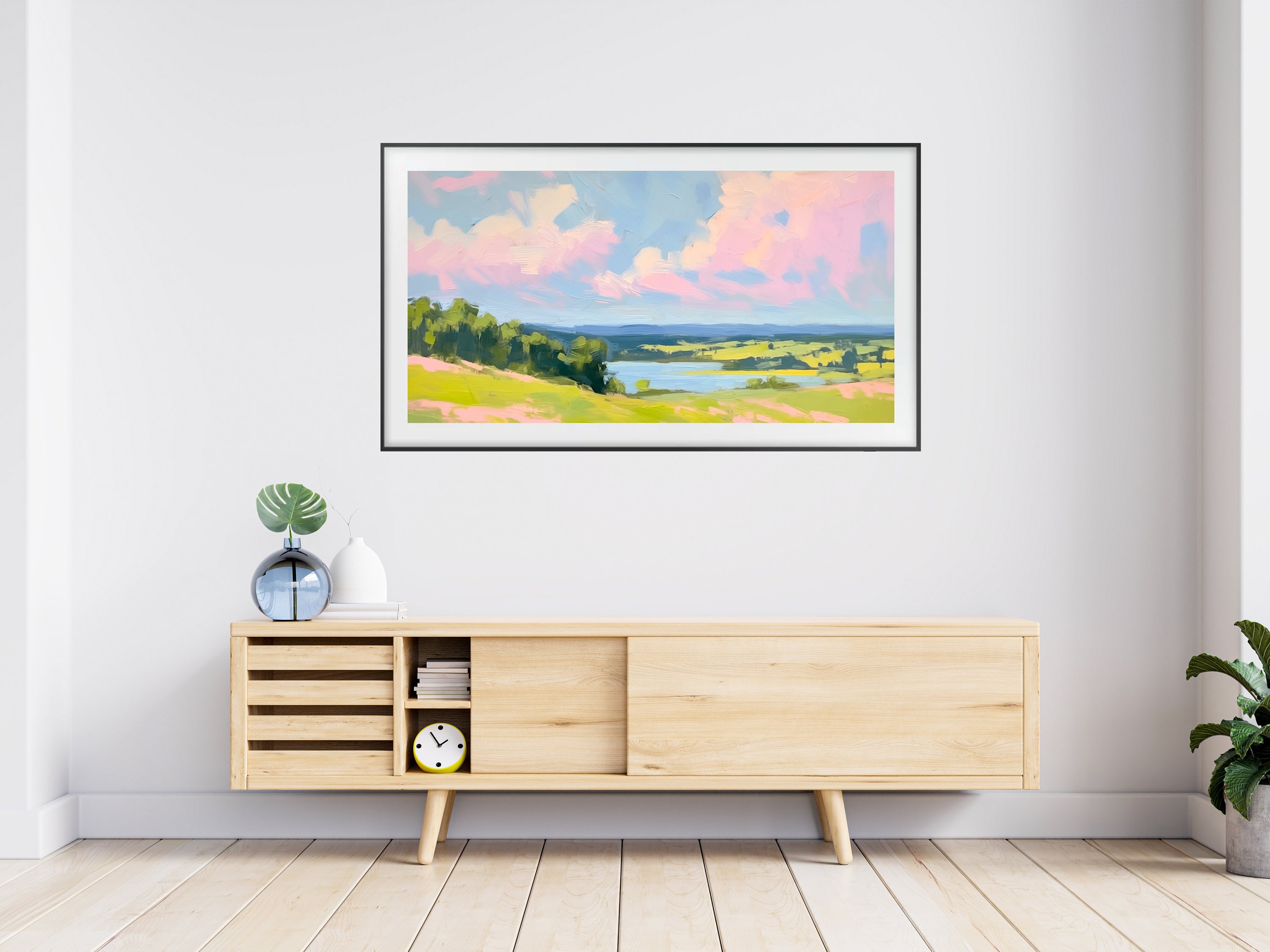 Samsung Frame Spring, Spring Frame Tv Art, Colorful Landscape Painting ...