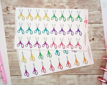 Vintage Scissors Stickers One Inch Round Seals - Etsy