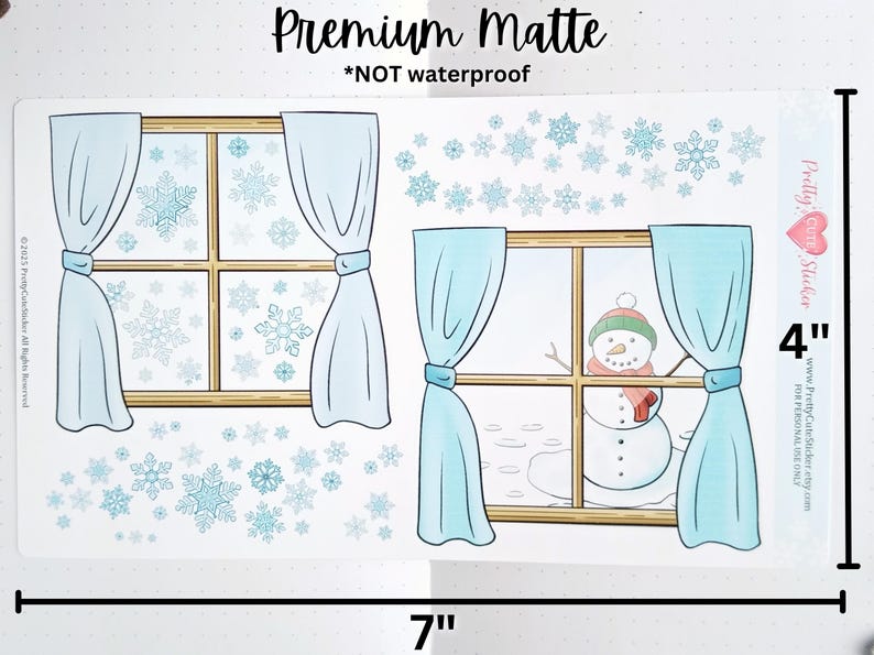 Snowman Themed Bullet Journaling Sticker Set Cozy Winter Aesthetic Deco ...