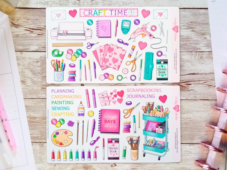 Craft Room Sticker Sheets Planner Craft Stickers Scrapbook Stickers ...