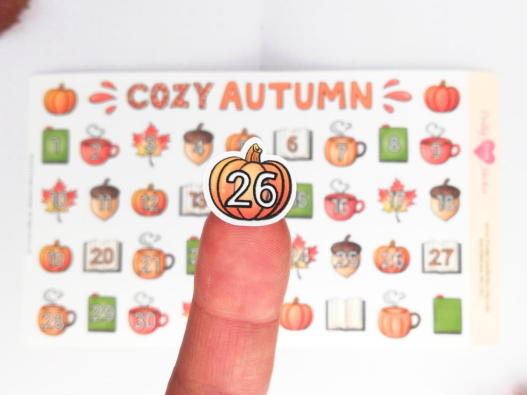 Fall Weekly Date Cover Stickers for Happy Planner Autumn Themed Mini ...