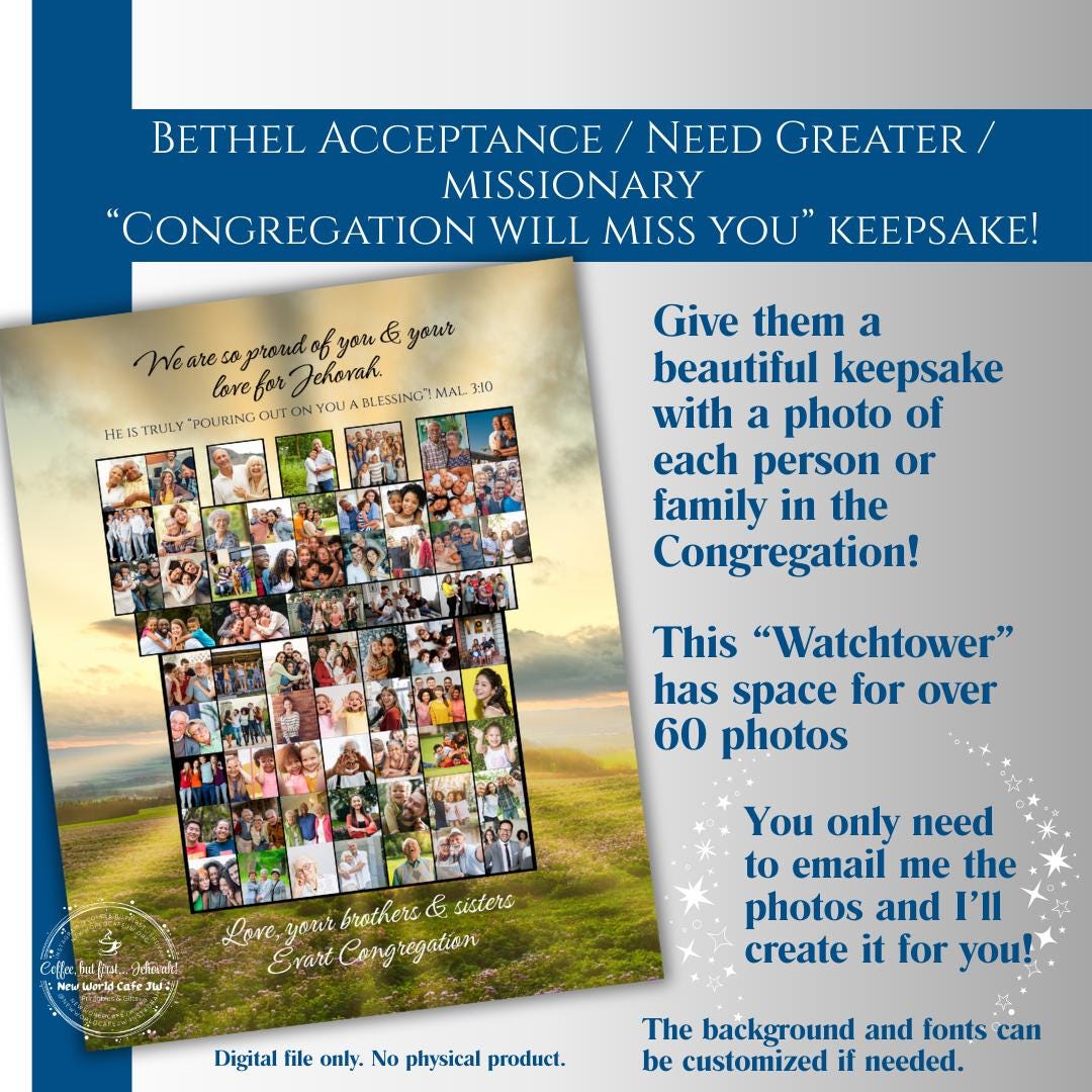 JW "watchtower" Keepsake Print for Bethelites, Missionaries, Need ...