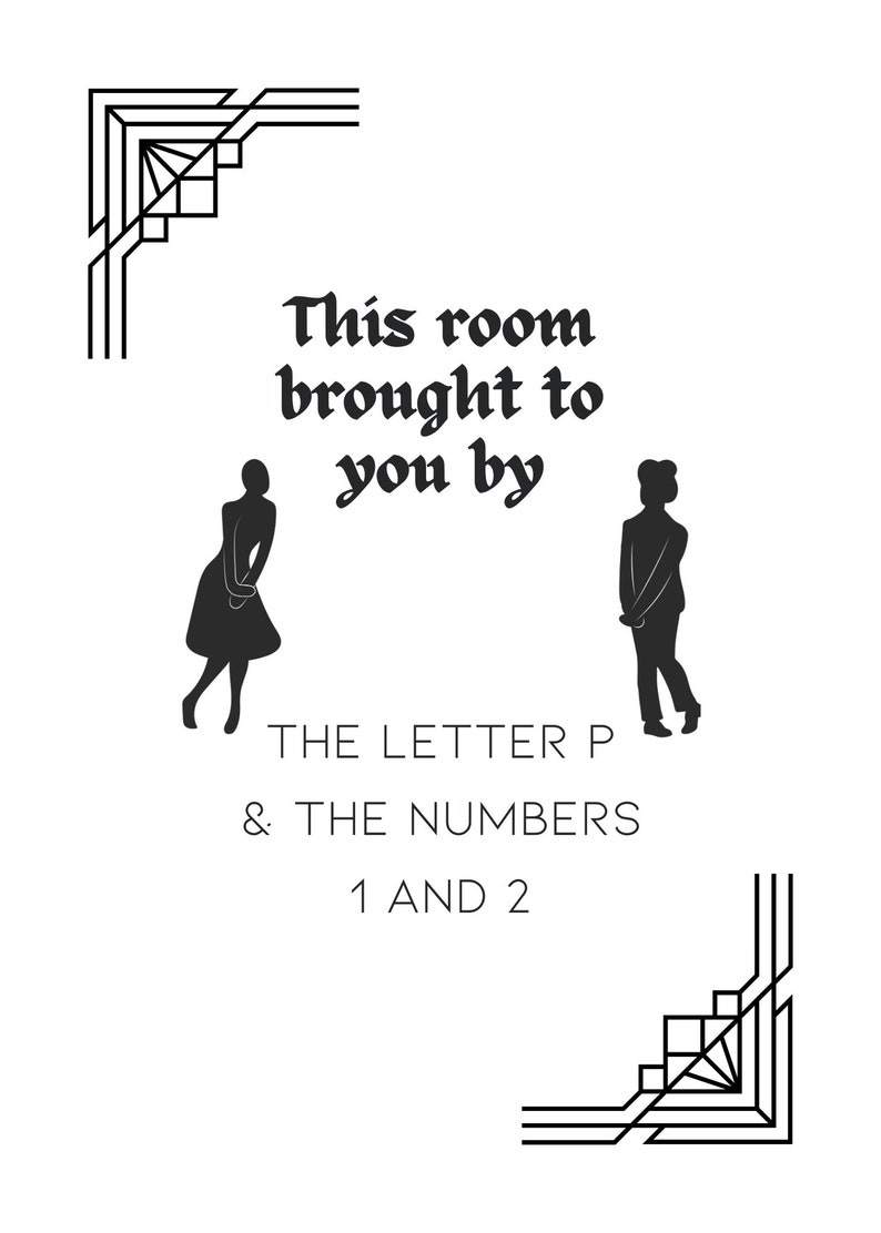 10 Fun Bathroom Signs - Art Deco Style! Black & White (5x7 or 8x10) - Etsy