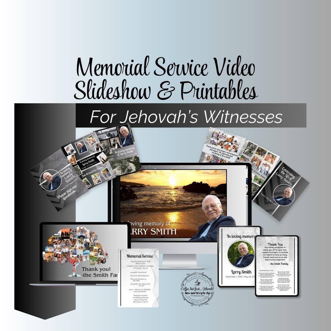 JW Memorial-funeral Service Video Slideshow With Matching Invitation ...