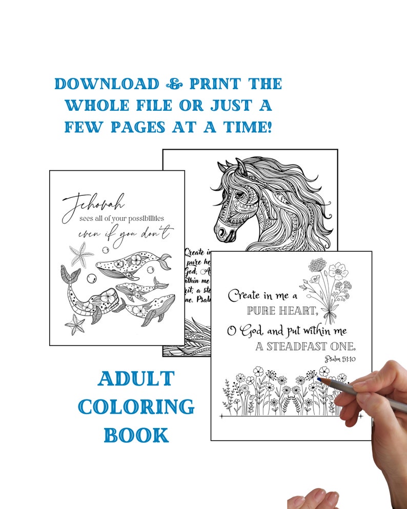 Inspired by Your Wonders JW Coloring Book - Etsy
