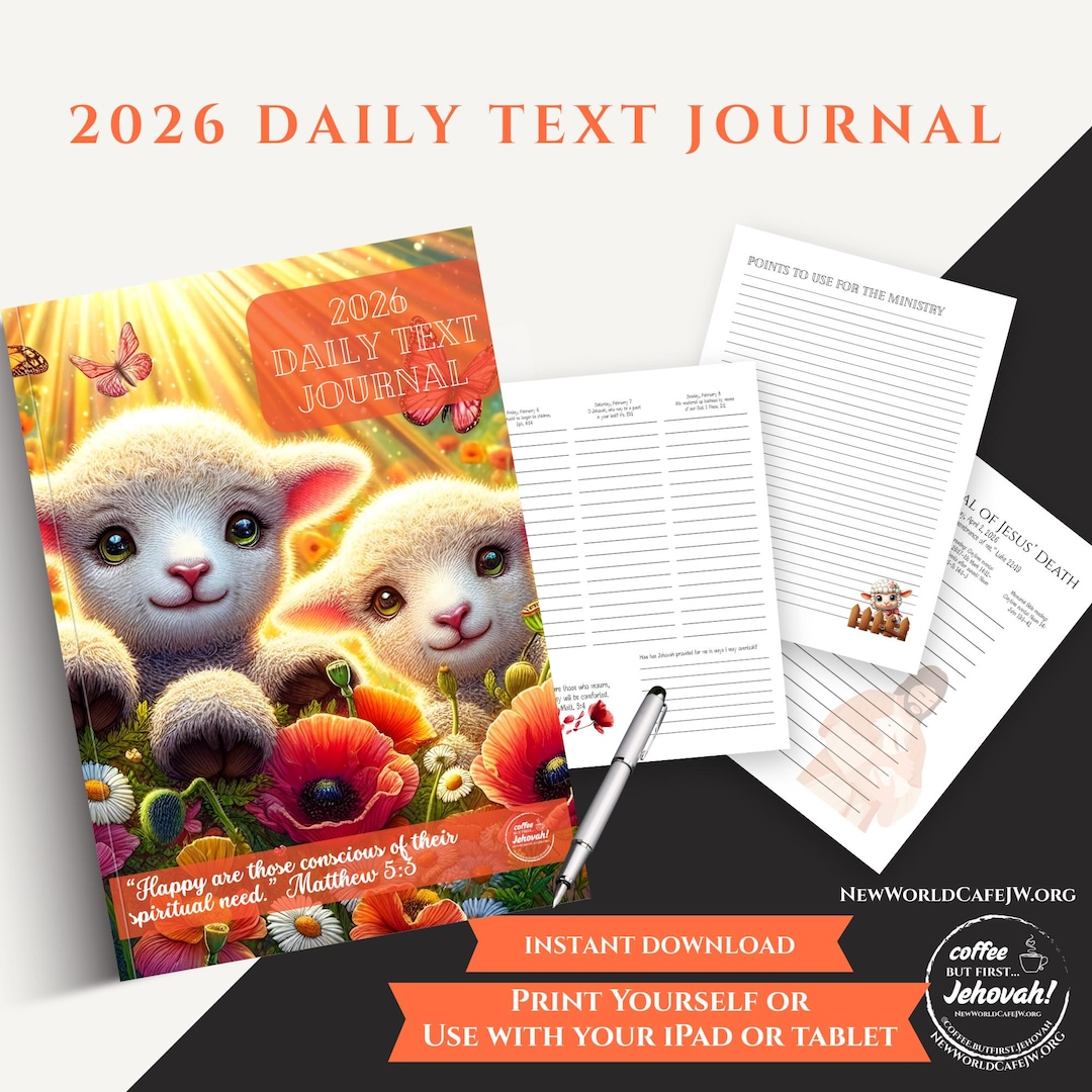 JW Daily Text Journal 2026, Prayer-gratitude, Spiritual Reflection ...