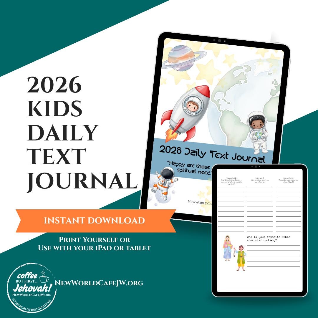 JW Kids 2026 Daily Text Journal Space Theme -for Jehovah's Witnesses - Etsy