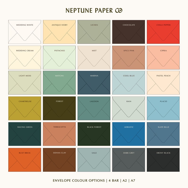 Blank Envelopes | A7 | A2 | 4bar - Etsy
