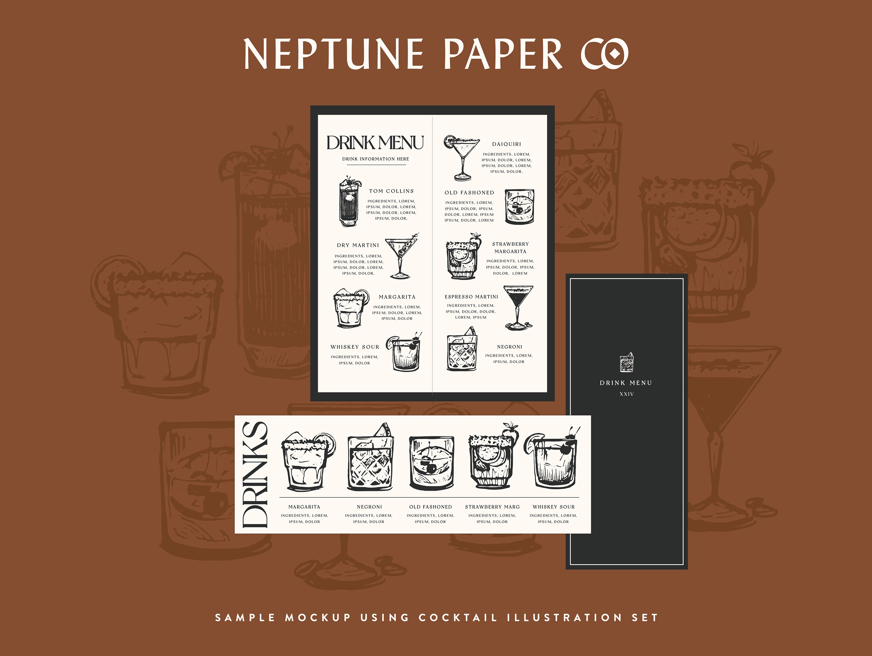 Hand Drawn Cocktail Illustrations - Etsy