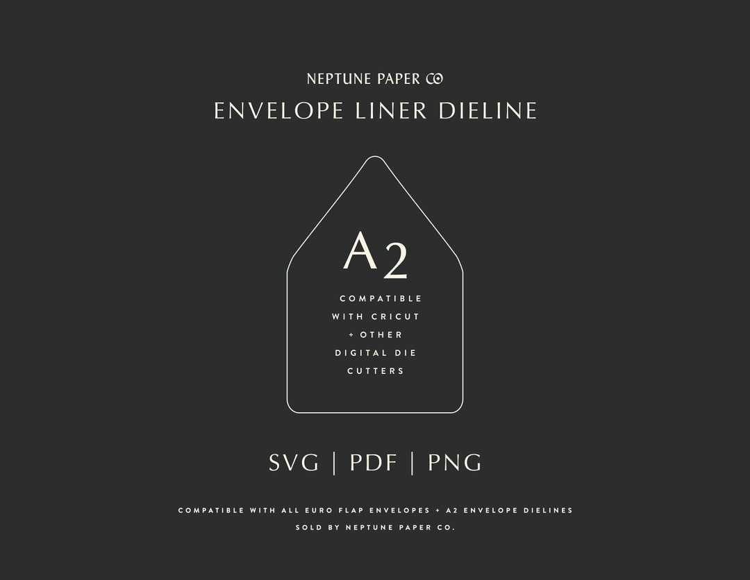 A2 Euro Flap Envelope Liner Dieline - SVG | PDF | PNG - Etsy